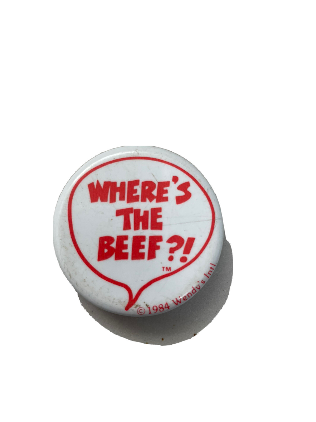 Vintage — “Where's the Beef?!” Button Pinback Wendy's 1984 | eBay