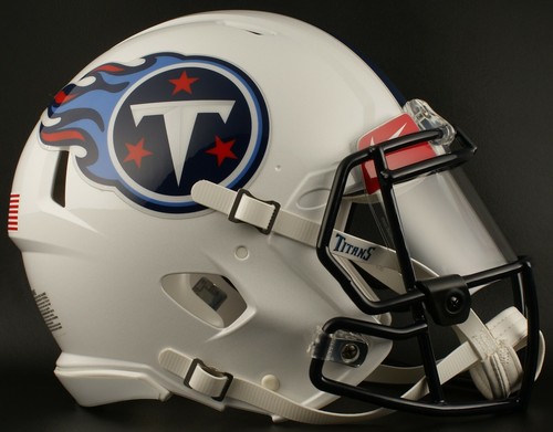 TENNESSEE TITANS NFL Football Helmet with Nike CLEAR Visor / Eye Shield ...