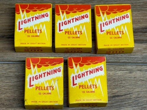 1000 Rounds Vintage Lightning .22 Caliber Pellets Made in Great Britian ...