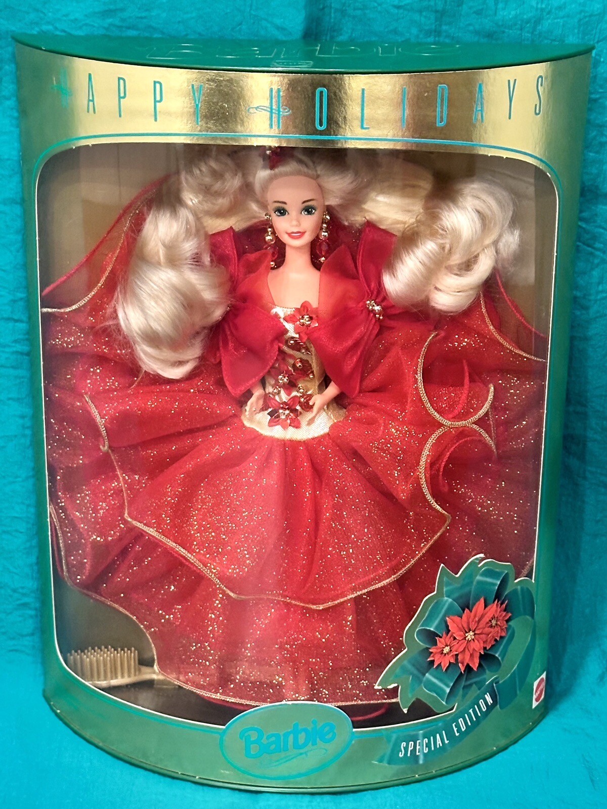 Rare! Happy Holidays Barbie 1988-1998 Complete Christmas Set - lot of ...