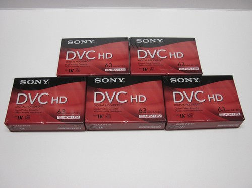 5 Sony HDV mini DV HD tape DVM-63HDR for VX700 VX2100 VX2000 VX1000 ...