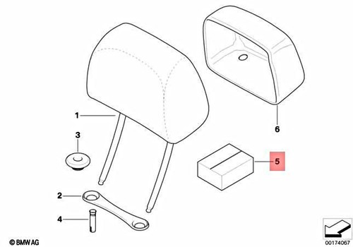 Genuine BMW X5 E70 X6 E71 E72 F01 F02 F03 Headrest Repair Kit OEM ...