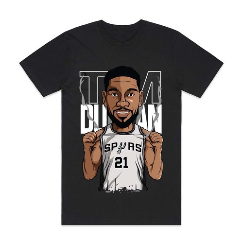 CUSTOM T SHIRT TIM DUNCAN NBA BASKETBALL HIP HOP R&B VINTAGE TEE ARTIST ...