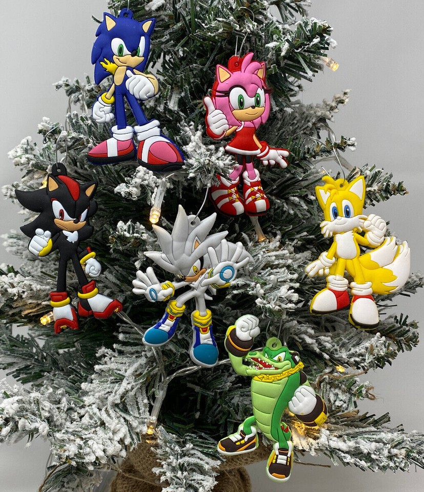 Sonic The Hedgehog 6 Piece Holiday Christmas Tree Ornament Set New | eBay