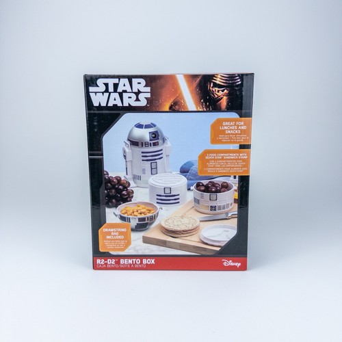 New Disney Star Wars R2-D2 Bento Lunch Box 3 Food Sections | Food Stamp ...