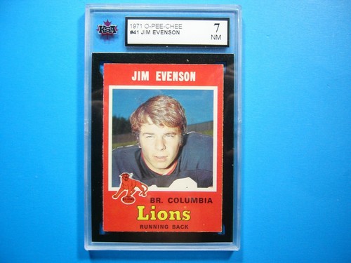 1971 O-PEE-CHEE CFL FOOTBALL CARD #41 JIM EVENSON KSA 7 NM SHARP!! '71 ...