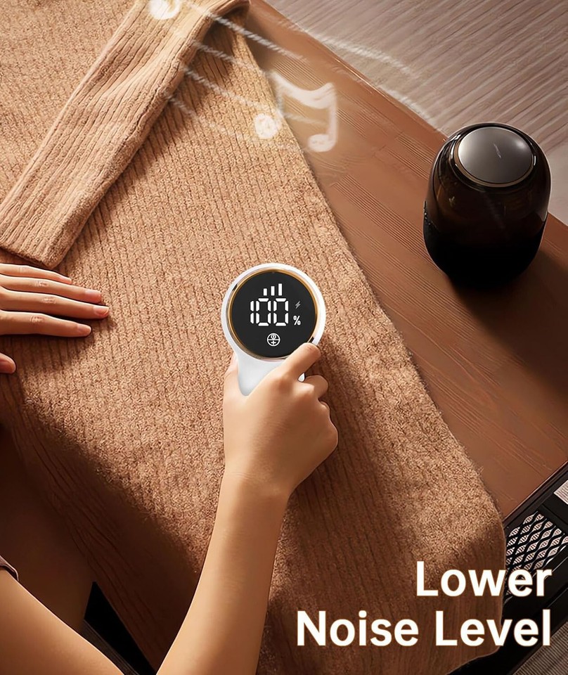 HBN Fabric Shaver, Electric Lint Remover, Rechargeable Sweater Defuzzer ...