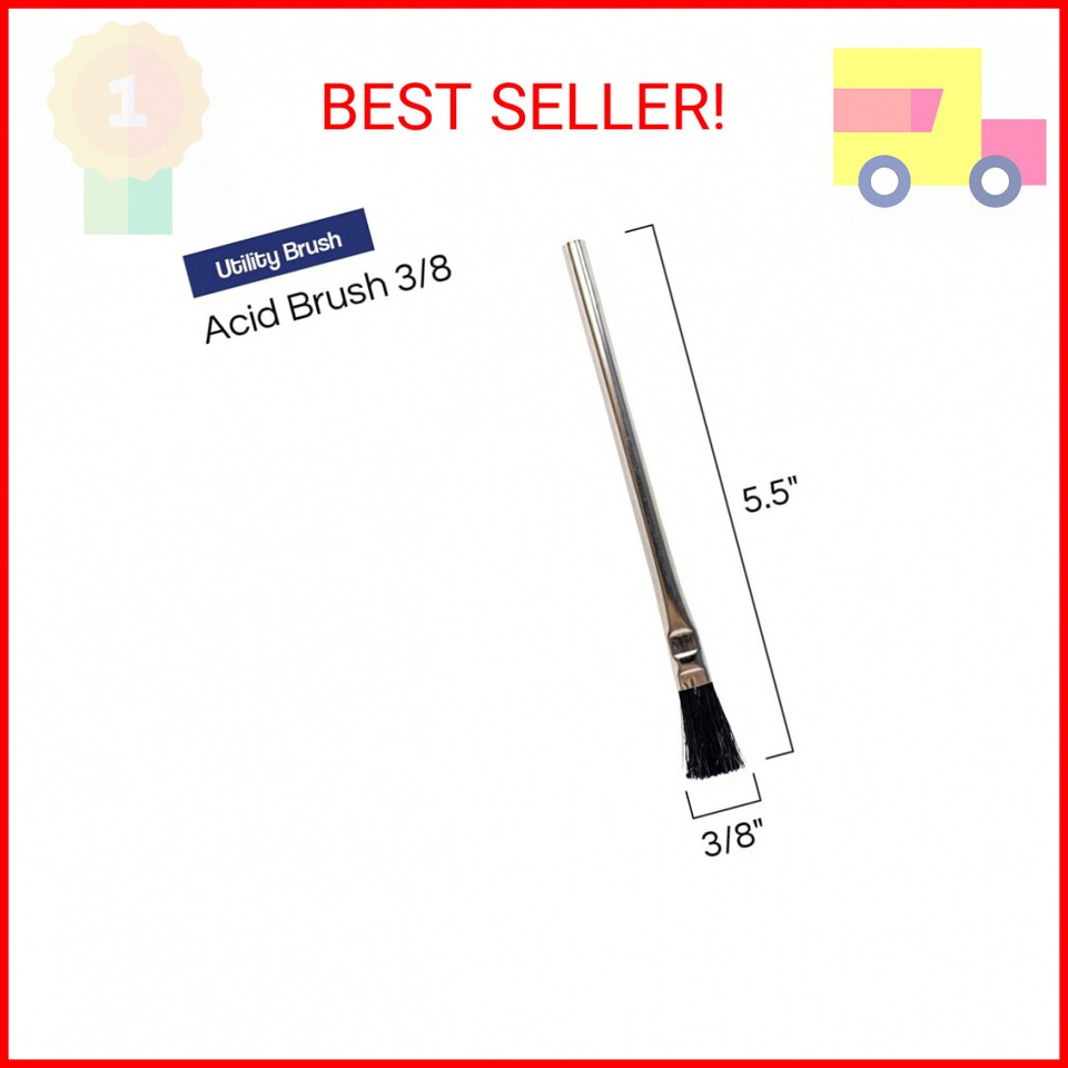 Pro Grade - Acid Brushes - 36 Count 3/8 Inch Boar Hair Acid Flux Brushes | eBay