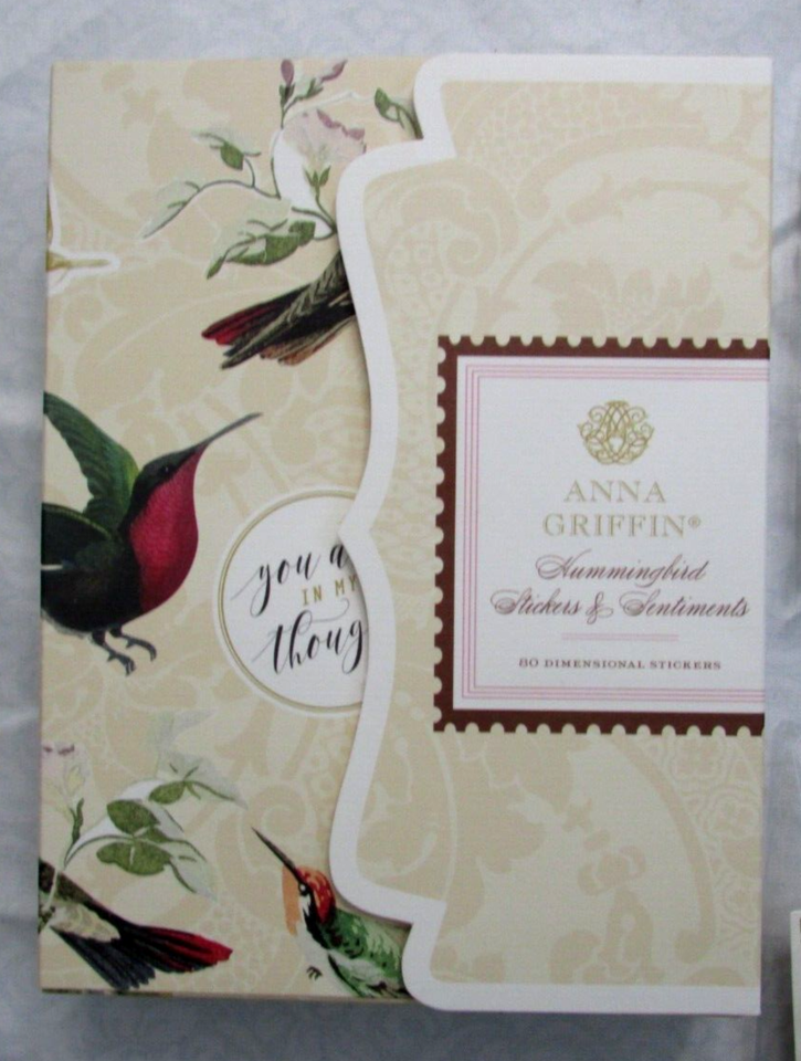 ANNA GRIFFIN HUMMINGBIRD STICKERS & SENTIMENTS KIT FOR CARD MAKING CR19 ...