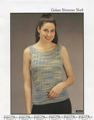 Fiesta Knitting Pattern - Gelato Shimmer Shell - Women 32"-44" | eBay