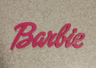 Huge! Barbie Style Logo sign decor ~12in | eBay