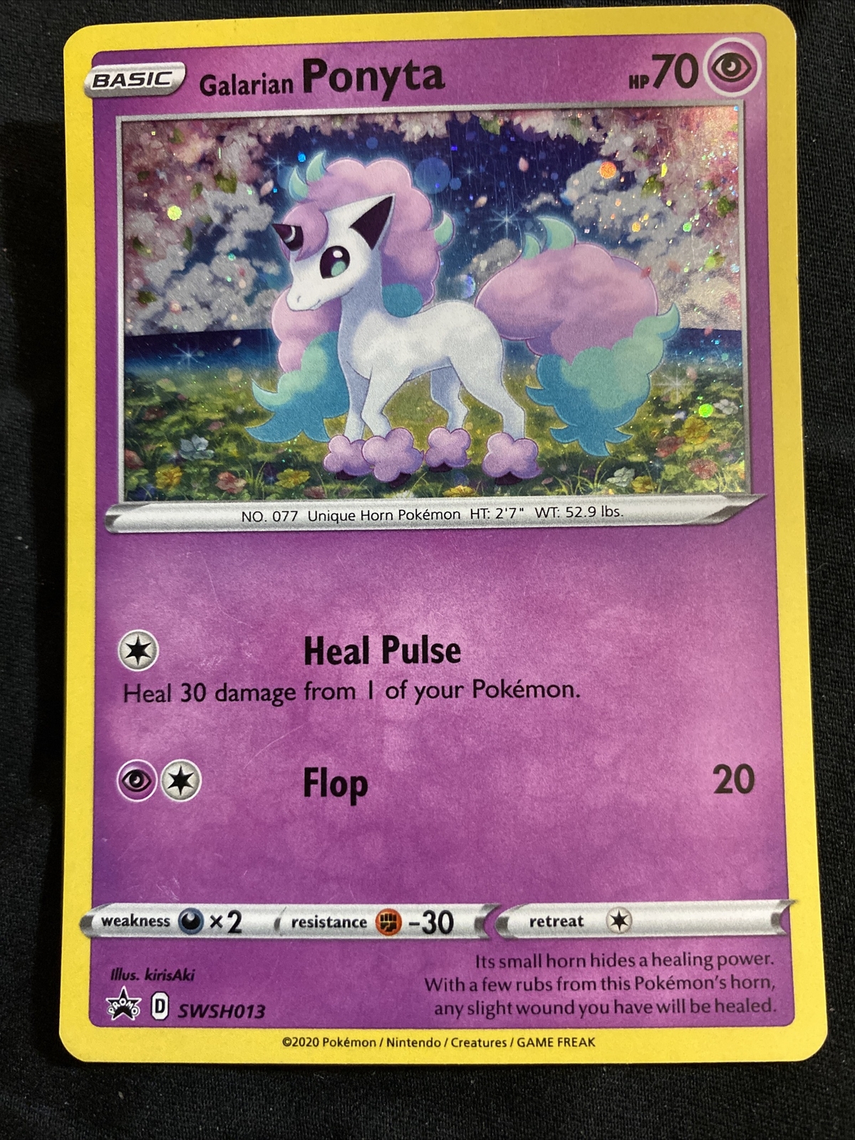 Galarian Ponyta HOLO = Pokemon Card SWSH013 General Mills Black Star Promo Values - MAVIN