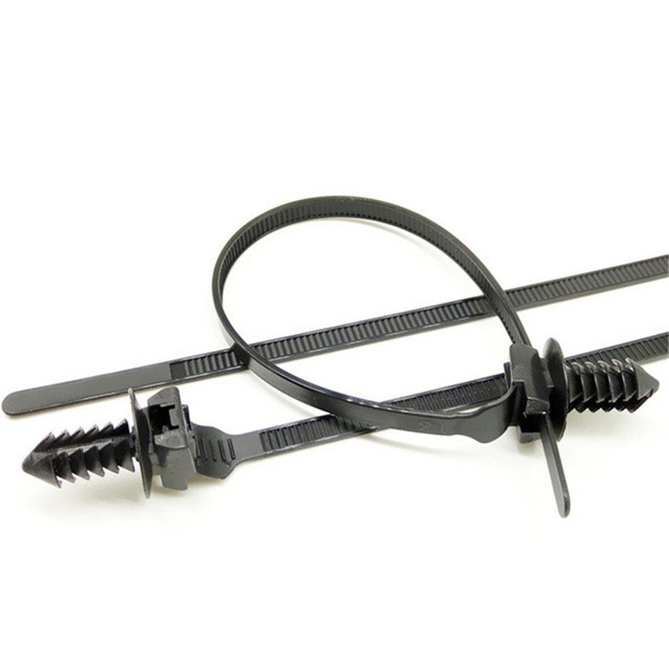 Car Pipe Cable Wiring Harness Fastener Push Clips Straps Wire Tie ...