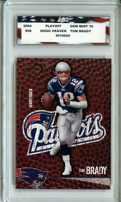 2004 Playoff Hogg Heaven #58 Tom Brady AGC 10 Gem Mint | eBay