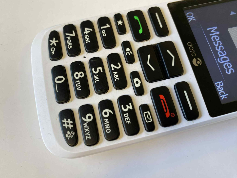 Doro 1370 (DFB-0210) Mobile Phone (Unlocked) BIG Keypad SOS Seniors ...