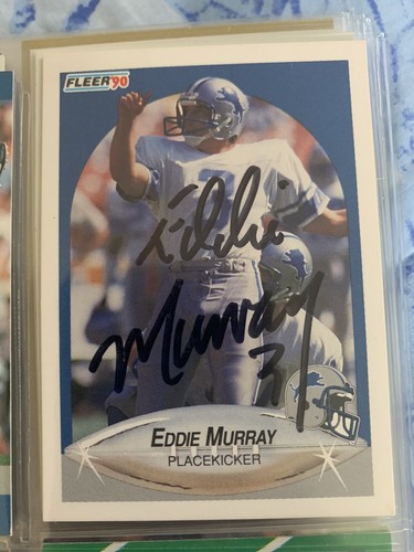 2 Eddie Murray 1990 Fleer football cards. 1 card autographed | eBay