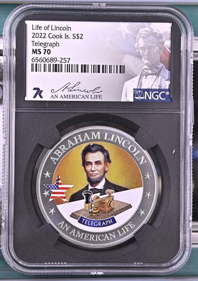 ABRAHAM LINCOLN COMPLETE SET 9 pcs MINT 719! 7K Metals 2022 NGC PF/MS70 ...