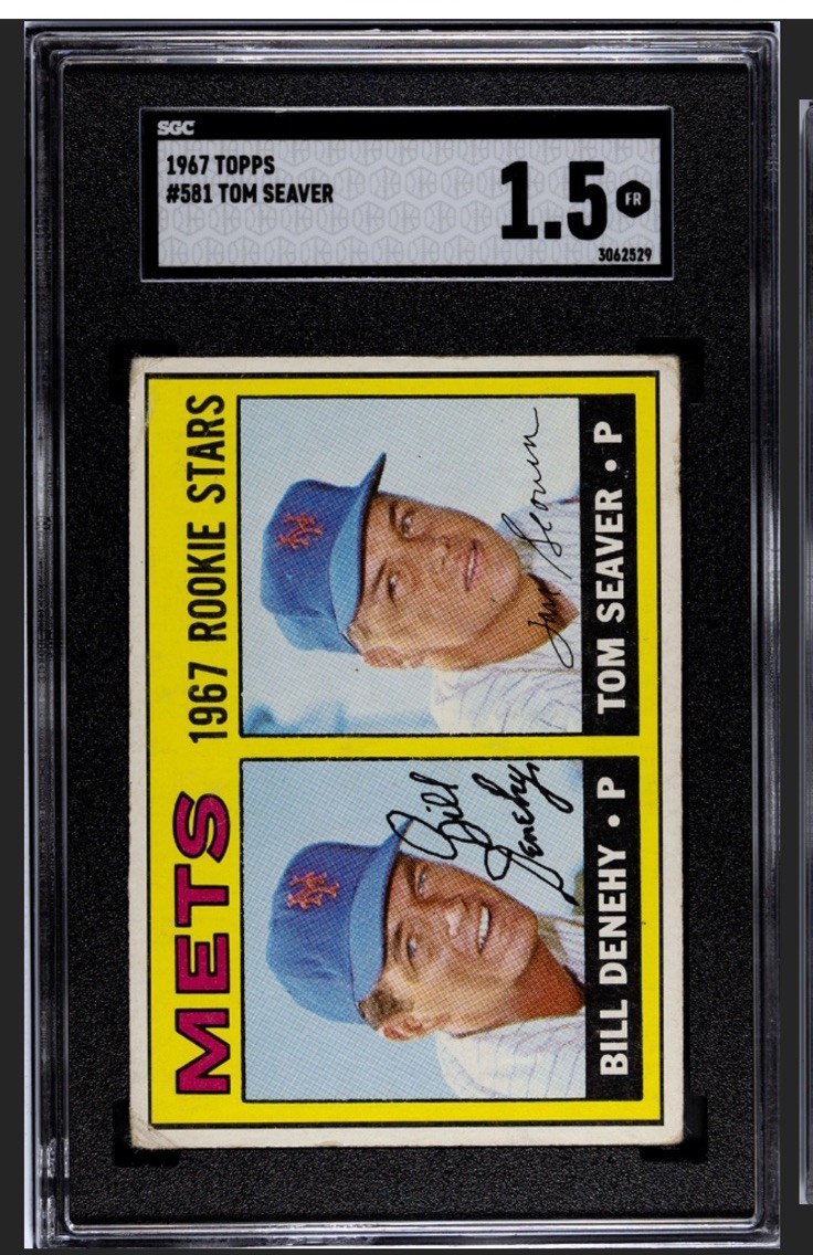 TOM SEAVER 1967 TOPPS SGC 1.5 ! *FRESHLY GRADED ! *DEAD CENTERED HIGH ...