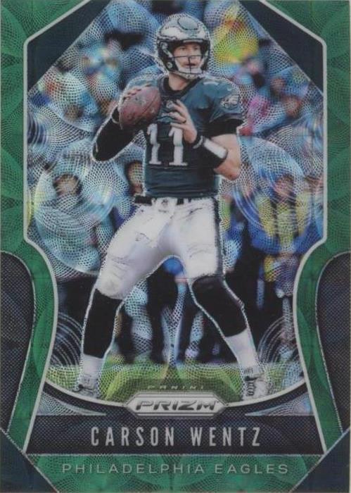 2019 Panini Prizm - Carson Wentz #55 Green Scope Prizm /75 for sale ...
