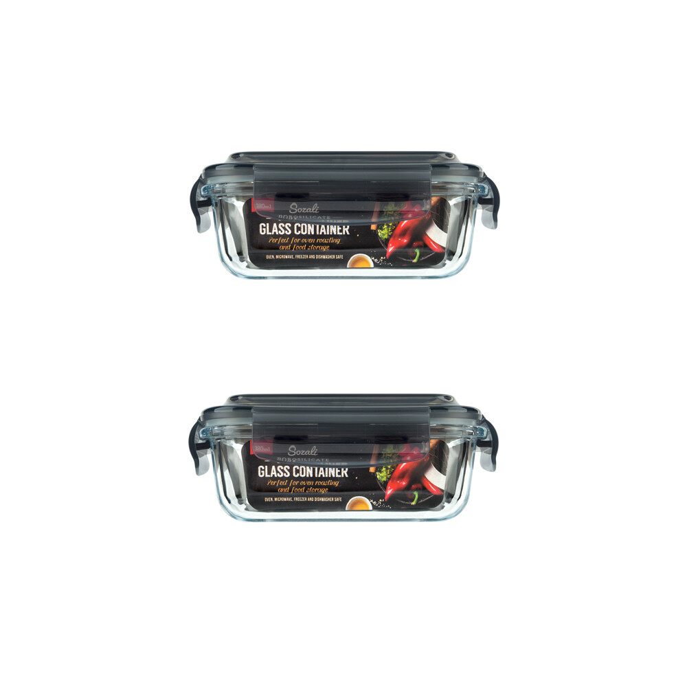 Premium Glass Food Storage Container with Vented Lids Vent Airtight ...