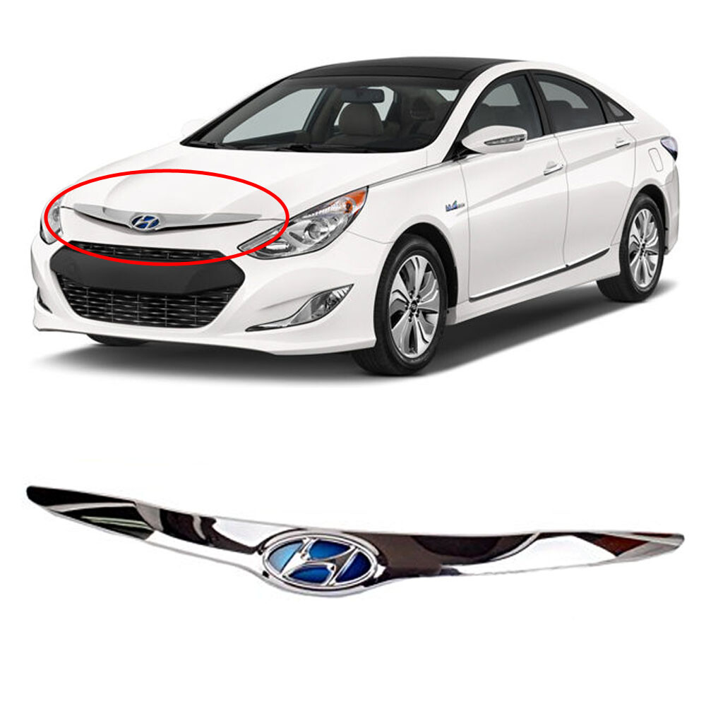 OEM 863554R501 Chrome Hood Molding Front Upper for Hyundai Sonata ...