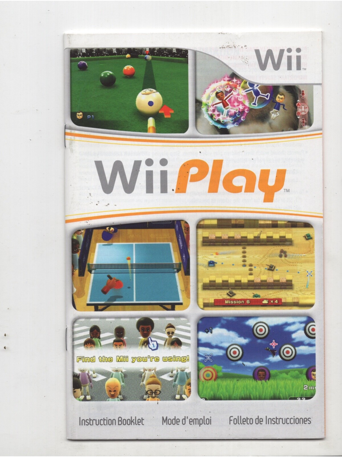 Wii Play Nintendo Wii MANUAL ONLY Authentic Original | eBay