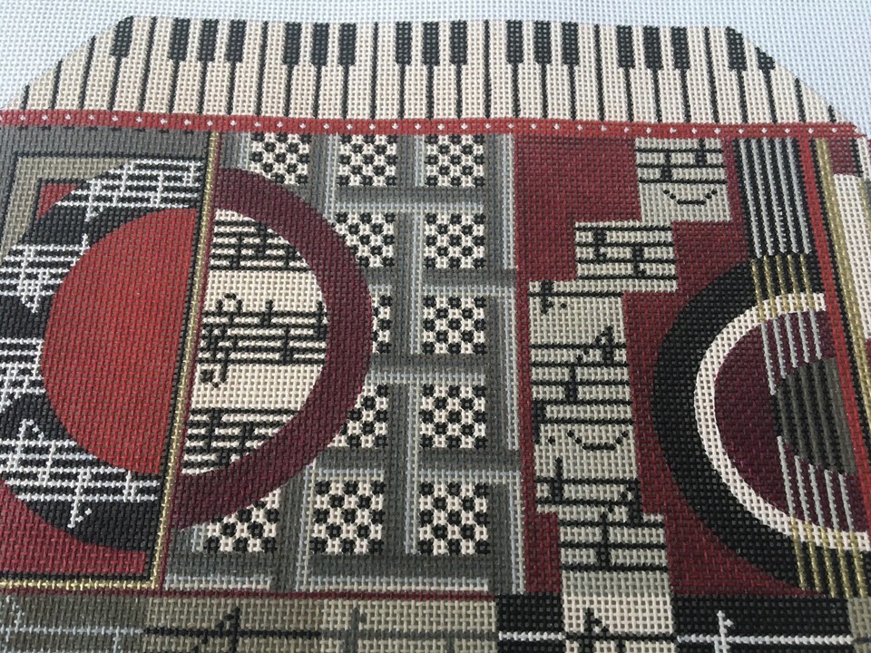 Mindy-Needlepoint Canvas with Piano Keys & Musical Notes, 18ct | eBay