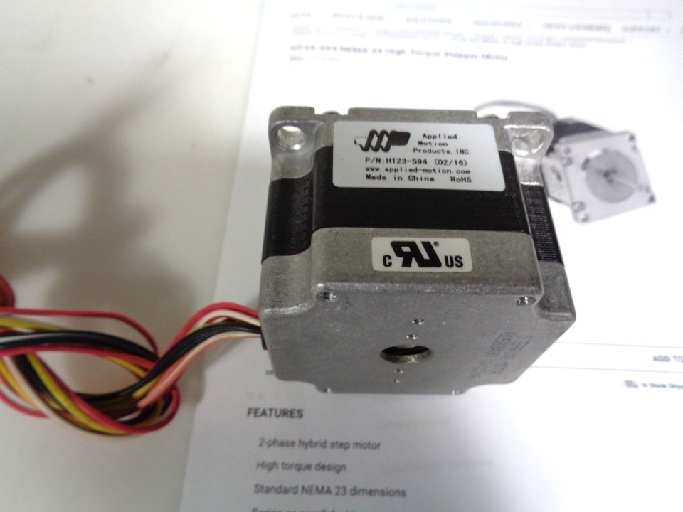 New Applied Motion HT23-594 High Torque Step Motor 2.83A/phase -.250 ...