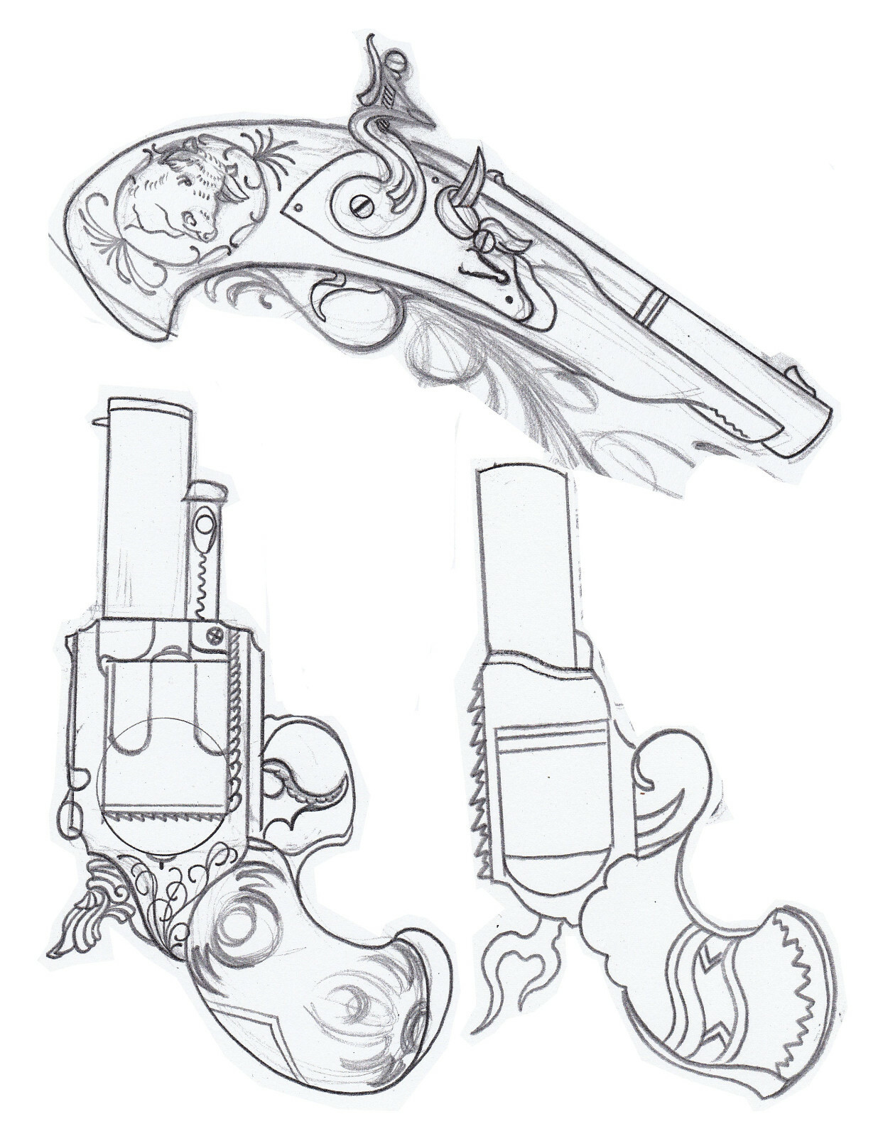 88 TATTOO GUNS Old School TATTOO BOOK Parrish classic weapon firearm ...