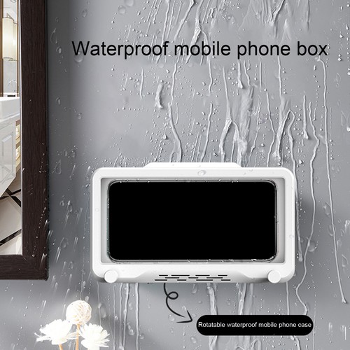 Mobile Phone Box Rotatable Splashproof Wall Mounted Phone Storage Box ...