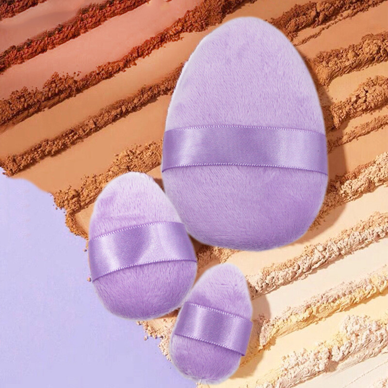 3 Pack Cotton Pink Powder Puff Eye Shadow No Dead Corner Makeup Puff ...