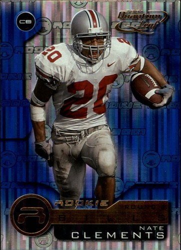2001 Quantum Leaf Football Card #257 Nate Clements Rookie | eBay