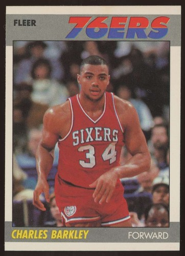 1987-88 Fleer Charles Barkley #9 Philadelphia 76ers NBA Baseketball ...