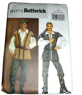 Robin Hood Medieval Pirate Caribbean Renaissance Costume Sewing Pattern ...