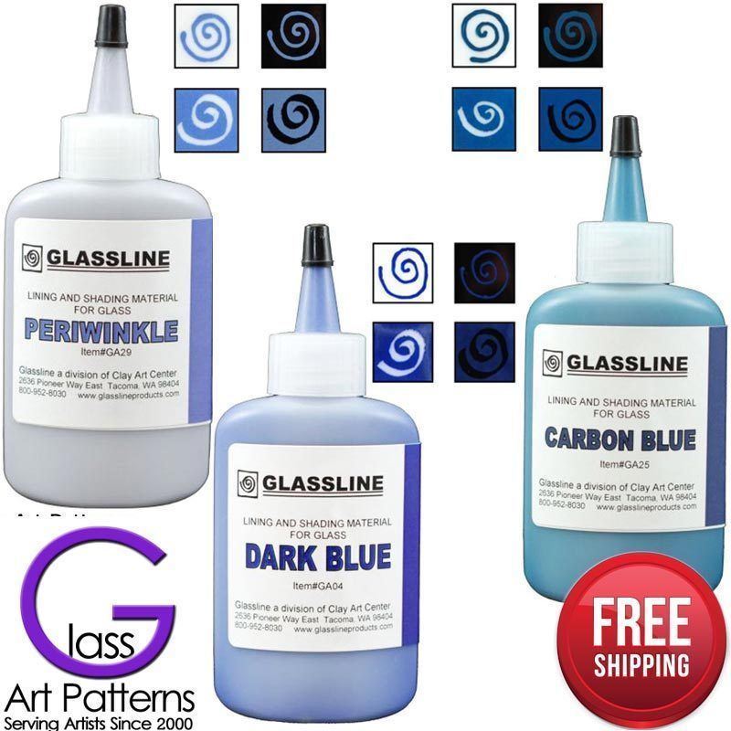 Glassline Pens Glass Paint 2 OZ Bottles Fusing Supplies 28 Colors Fused ...