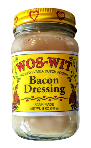 Wos-Wit Pennsylvania Dutch Farm Made Bacon Dressing - 18 Ounce Mason ...