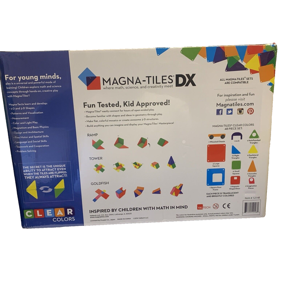 MAGNA-TILES DX 48-Piece Magnetic Construction Set Brand New ...