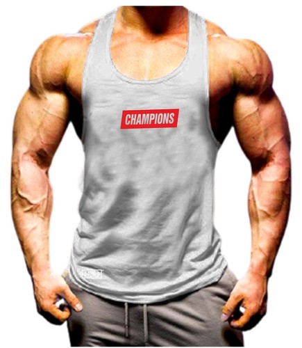 Champions Vest Gym Clothing Bodybuilding Training Workout Exercise MMA ...