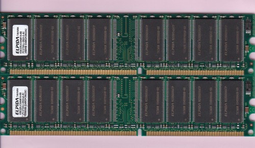 512MB 2x256MB DDR-333 PC2700 ELPIDA EBD25UC8AAFA-6B Ram Memory Kit DDR1 ...
