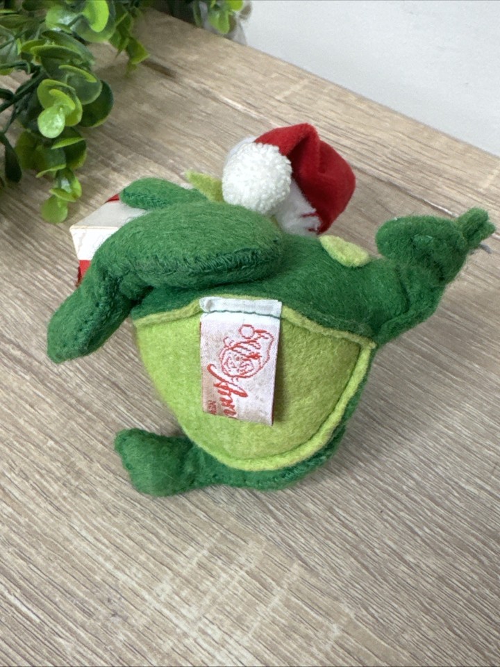 Vintage ‘90 Annalee Christmas Poseable Dragon Dinosaur With Santa Hat ...