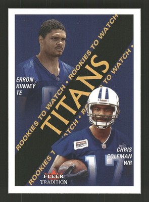 Erron Kinney / Chris Coleman 2000 Fleer Tradition #364 Tennessee Titans ...