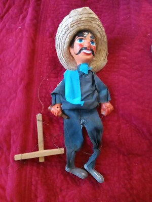 Puppet Vintage Mexican Marionette String Doll Folk Art | eBay