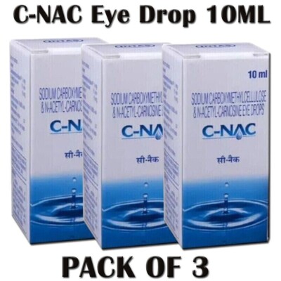 C-NAC Eye Drops, N-Acetyl-Carnosine Eye Drops - 10 ml (Pack of 3) Free ...