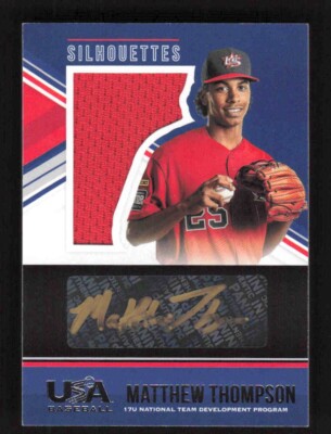 2018 Panini USA Stars & Stripes Matthew Thompson Silhouettes Auto #'d ...