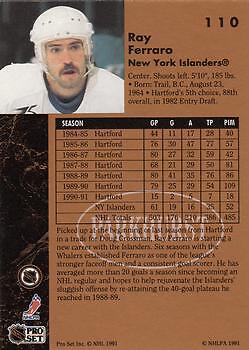 Ray Ferraro 1991-92 Parkhurst 110 New York Islanders Hockey Card | eBay