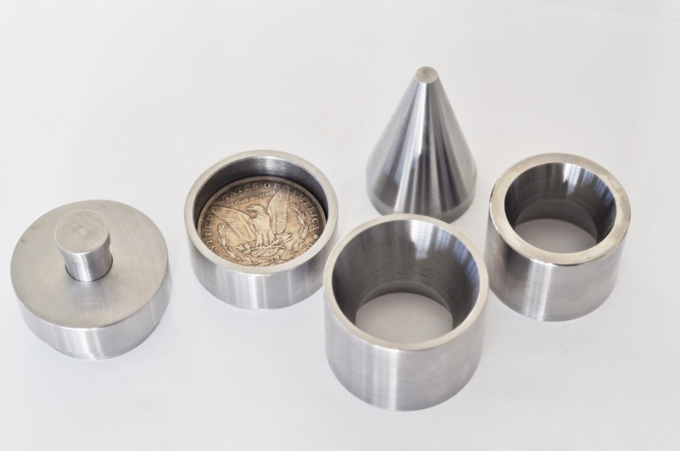 Beginners set 1/2" Tool Coin Ring for 4 US COINS Dollar CENTER PUNCH ...