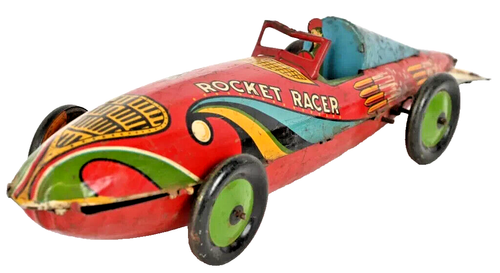 VINTAGE MARX TIN LITHO WINDUP ROCKET RACER RACE CAR | eBay