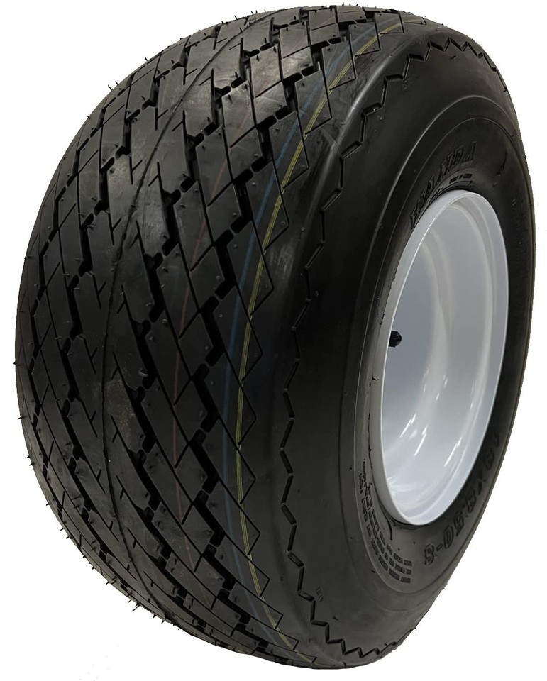 4-Pack 8" 18X8.50-8 18/8.5-8 White Golf Cart Wheels Tires Fit Club Car ...