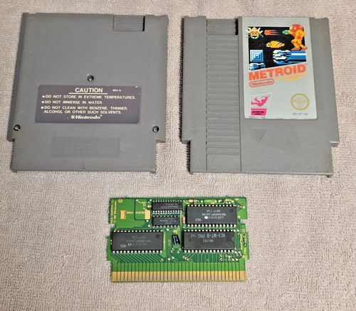 NES Game METROID Grey Label Nintendo Entertainment System TESTED FREE ...