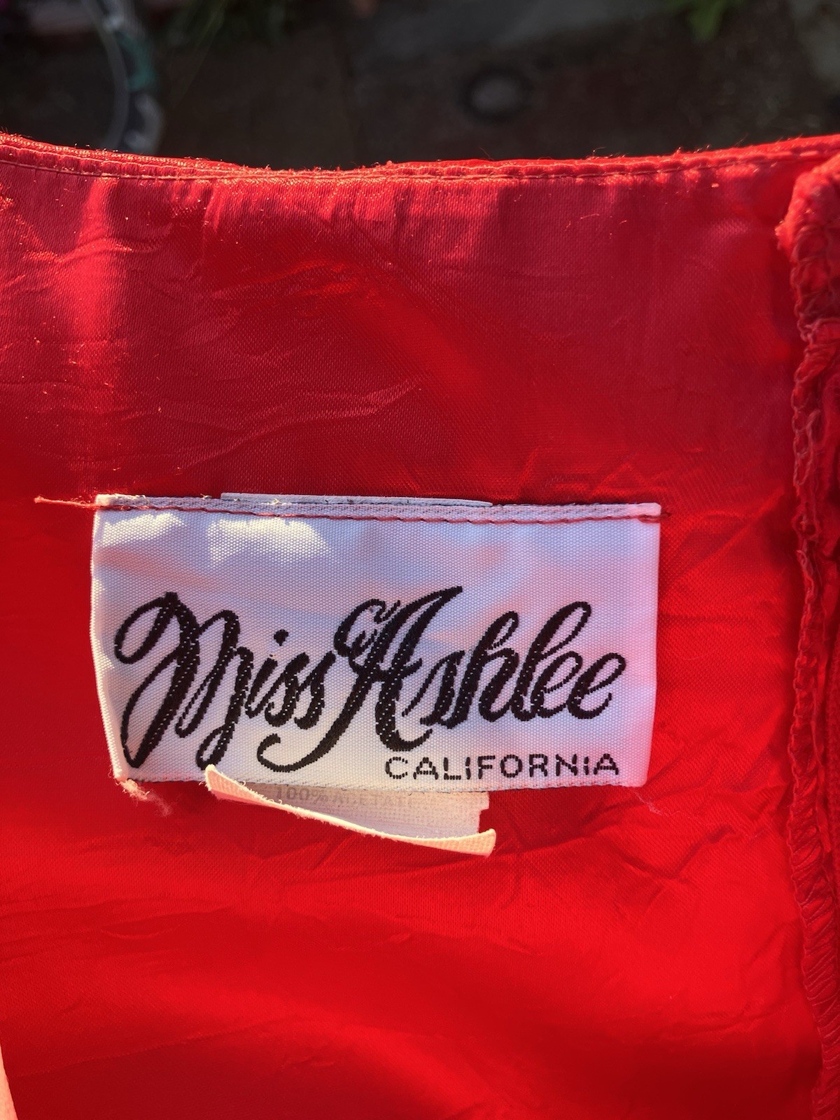 Vtg 80s Miss Ashlee California Satin Strapless Cocktail Formal ...